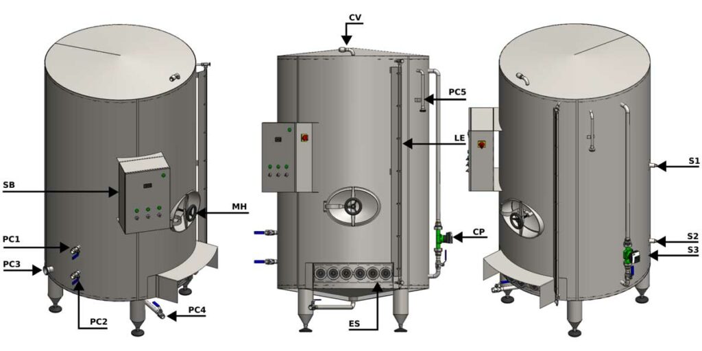 Hot water tank 3000 liters