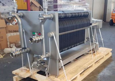 PLF-IPE4040 : Plate filter 400×400 with polyethylene plates