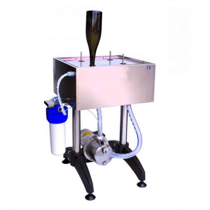BWC-M600 : Manual bottle sterilizing machine with a recycling pump