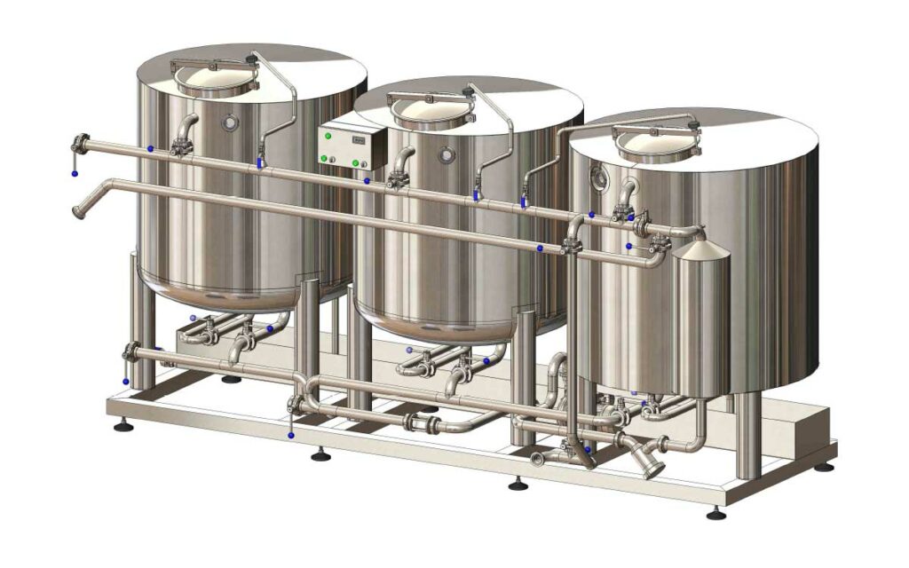 CIP Sanitizing station 3x1000 liters | Cleaning-In-Place machine