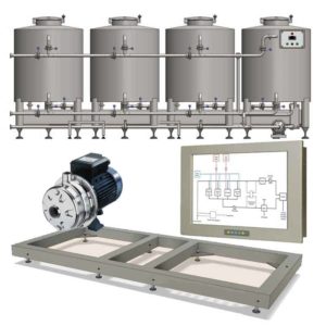 CIP stations - machines to cleaning-in-place and sanitizing pipes and tanks