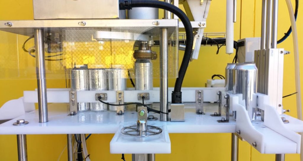 CANNULAR FULLY AUTO - Compact automatic can filling machine