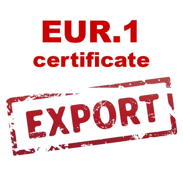 EUR1 : EUR.1 の移動証明書