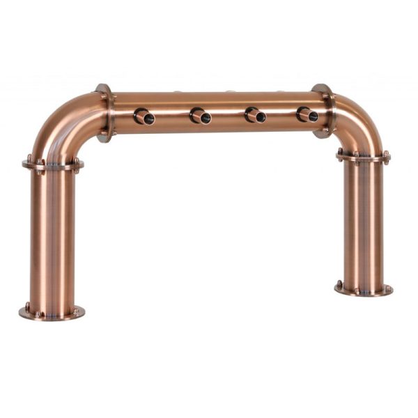 BRIDGE beverage dispense tower for 4 beer taps, copper design
