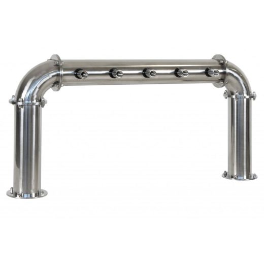 BRIDGE beverage dispense tower for 5 beer taps, steel design
