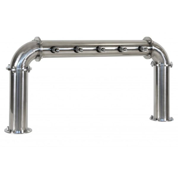 BRIDGE beverage dispense tower for 5 beer taps, steel design