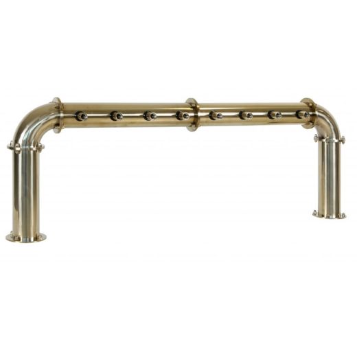 BRIDGE beverage dispense tower for 8 beer taps, gold design