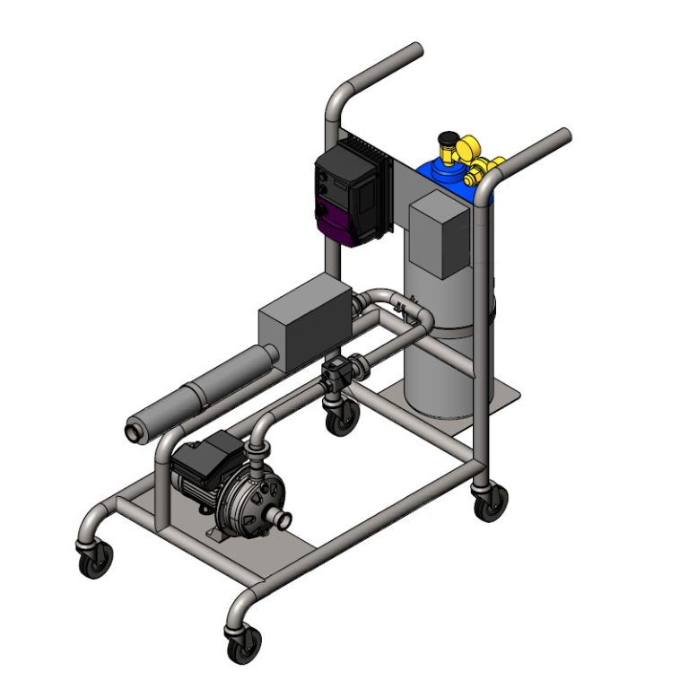 Compact mobile flow-through beverage carbonizer (up to 11g/L)