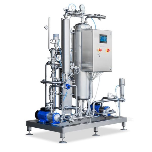 Compact automatic in-line carbonator 1000L/hr