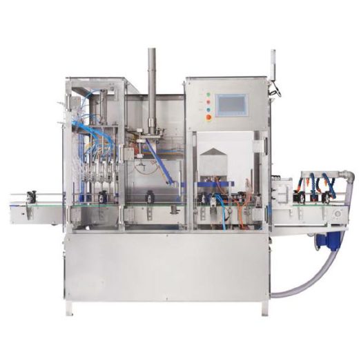 Compact automatic can filling-capping machine 1500 cans per hour