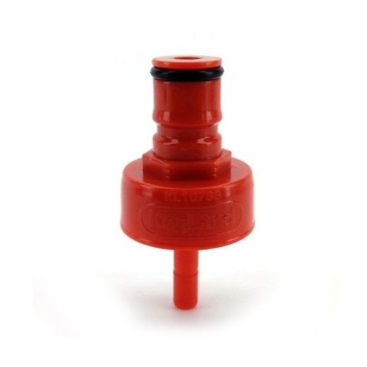Red multi-use cap : The plastic carbonation/sanitation/filling cap
