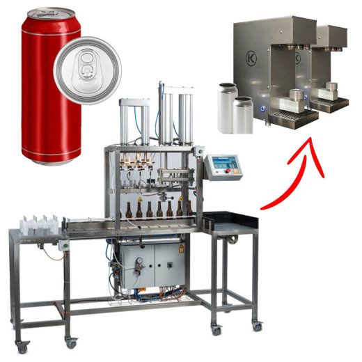 CANPROFI-800 : Complete can filling and capping machines set