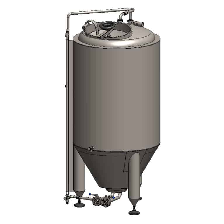 Rotable racking arm - draining valve for CCT fermenters