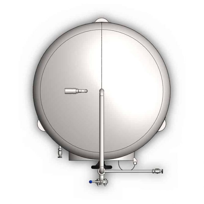 Beer maturation tank: horizontal, non-insulated 5000/5900 L