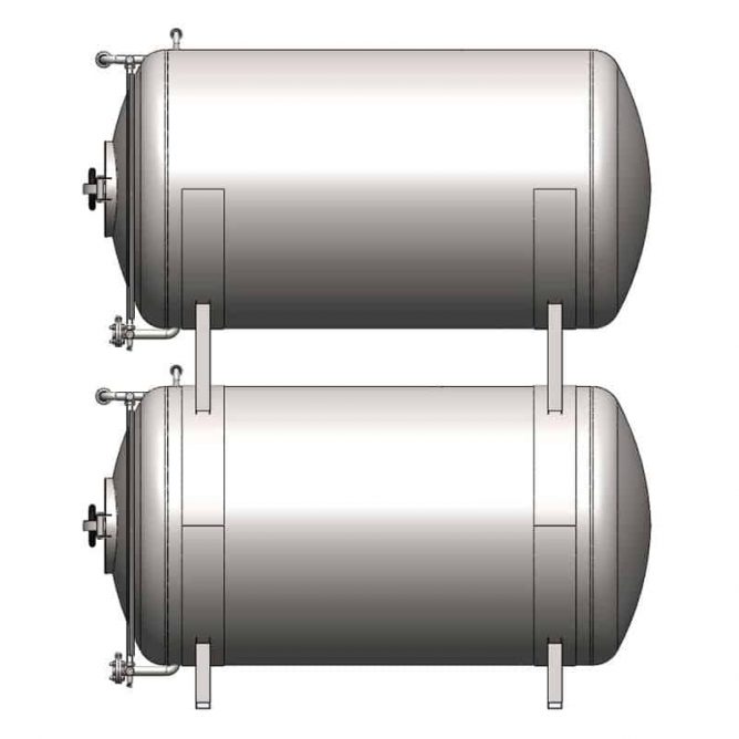 Beer maturation tank: horizontal, non-insulated 1200/1400 L